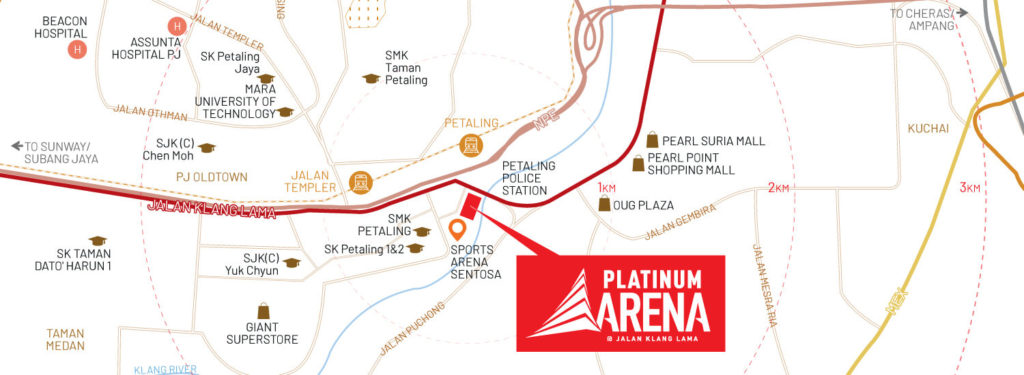 Platinum Arena Location Map | New Property Launch - Kuala Lumpur, Selangor