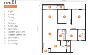 The-Arcuz-Floor-Plan-Type-B1 | New Property Launch - Kuala Lumpur, Selangor