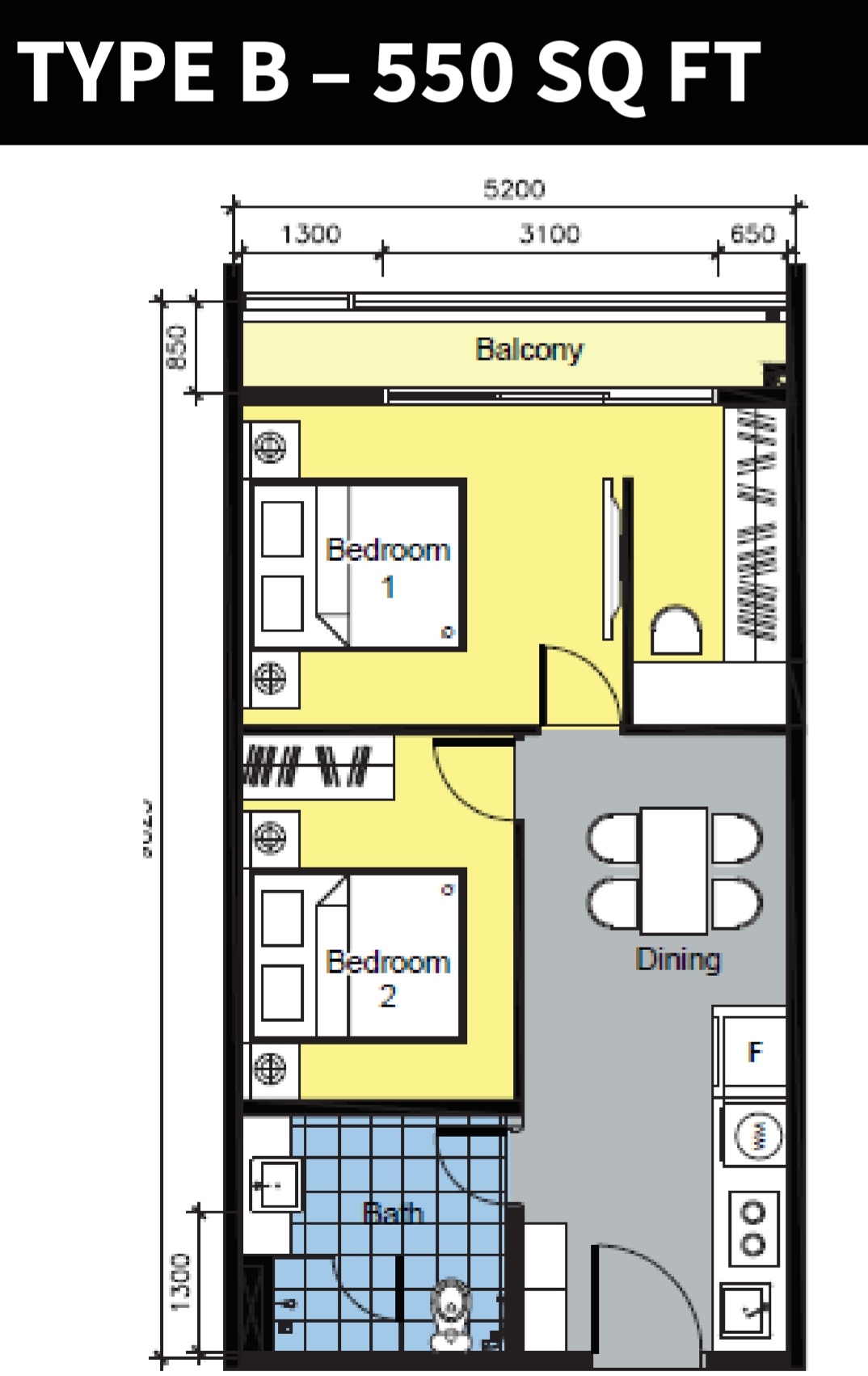 Armani-SOHO-Floor-Plan-Type-B | New Property Launch - Kuala Lumpur, Selangor