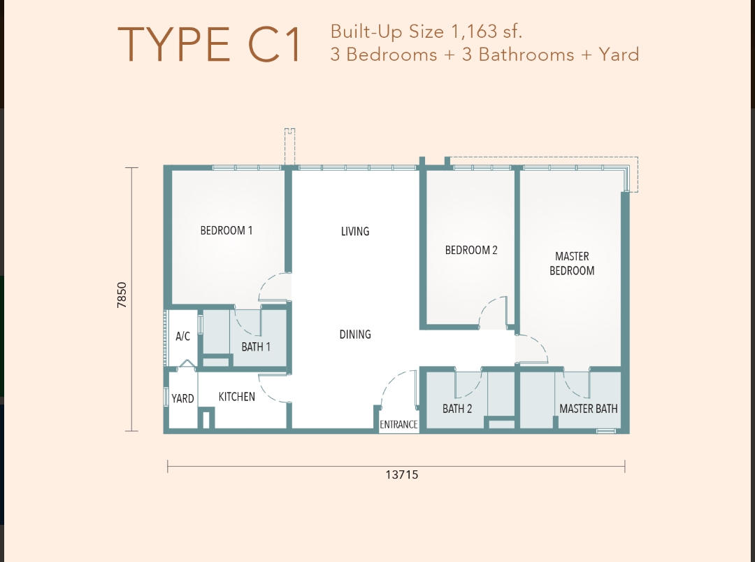 The-Maple-Residences-Unit-Layout-Type-C1 | New Property Launch - Kuala ...