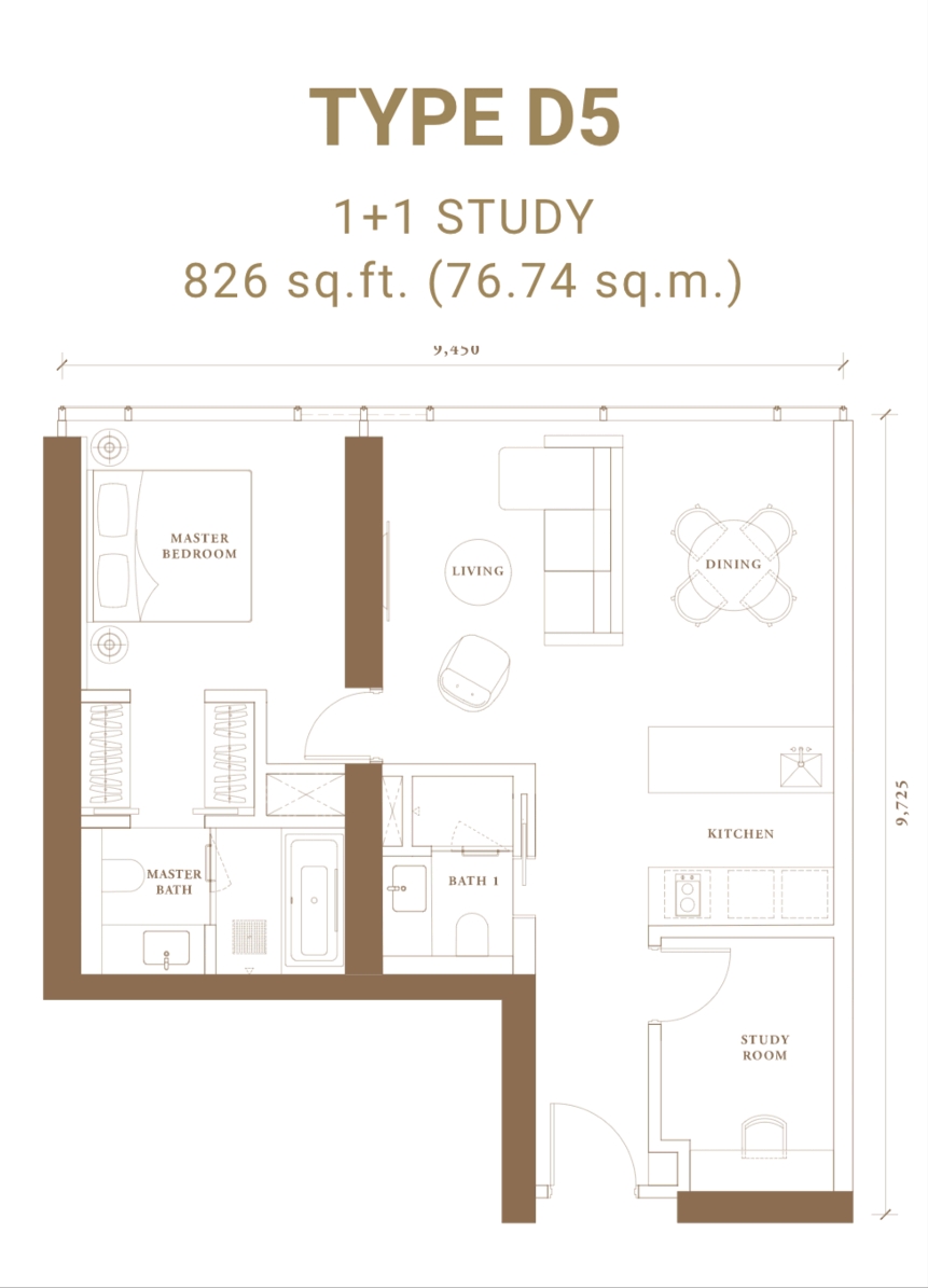 Pavilion-Damansara-Heights-Floor-Plan-Type-D5 | New Property Launch - Kuala Lumpur, Selangor
