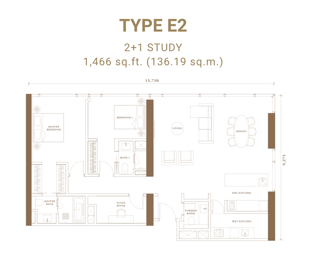 Pavilion-Damansara-Heights-Floor-Plan-Type-E2 | New Property Launch - Kuala Lumpur, Selangor