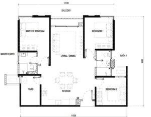 Ren-Residence-Floor-Plan-1050-sq-ft | New Property Launch - Kuala ...