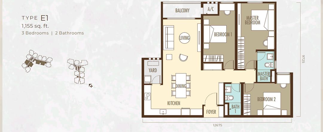 Ayanna-Resort-Residences-Floor-Plan-Type-E1 | New Property Launch ...