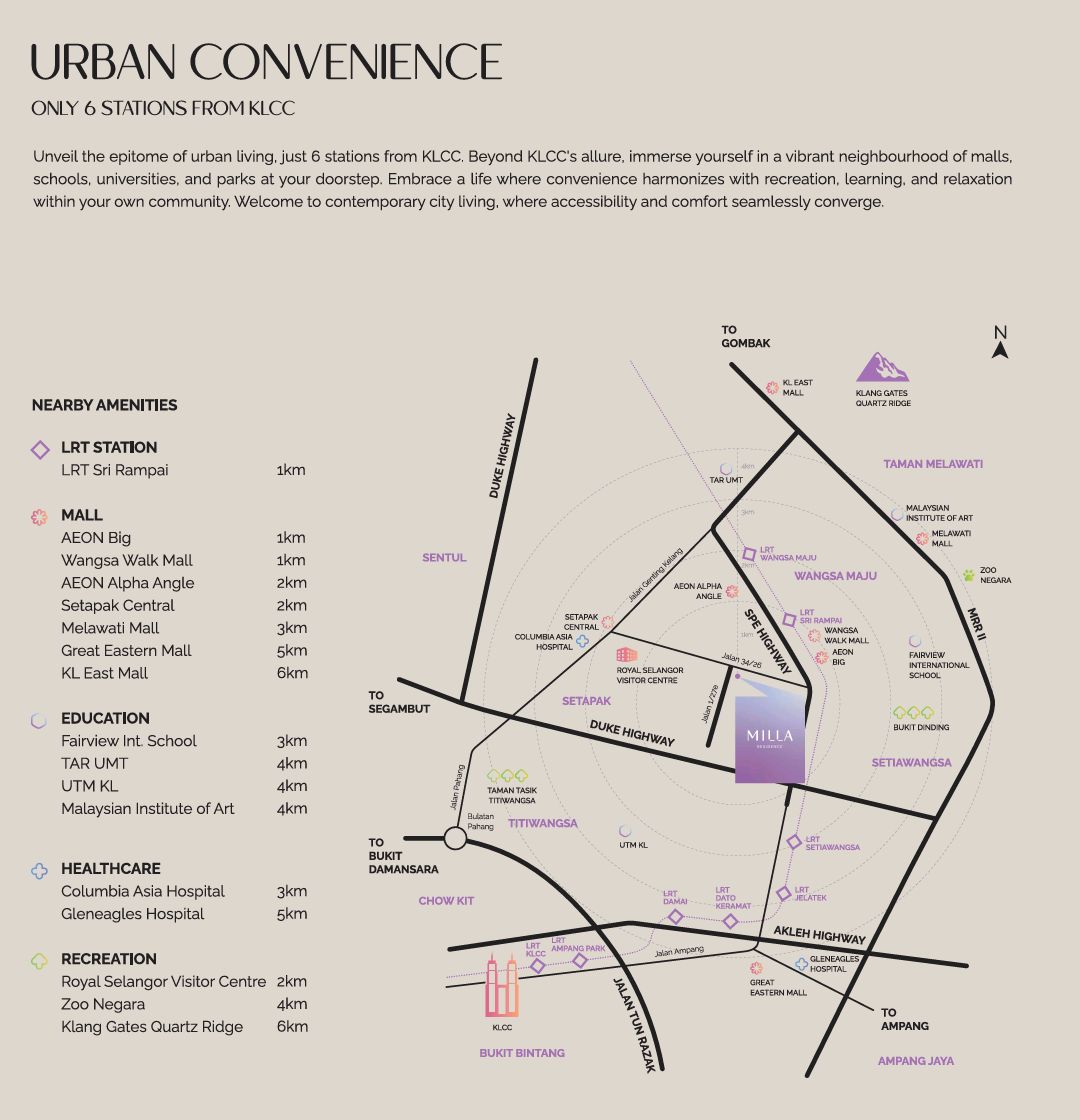 Milla-Residence-Location-Map | New Property Launch - Kuala Lumpur, Selangor