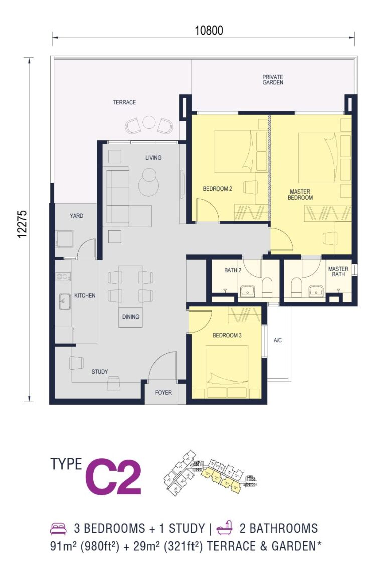 Residensi-Zig-Type-C2-Floor-Plan | New Property Launch - Kuala Lumpur, Selangor