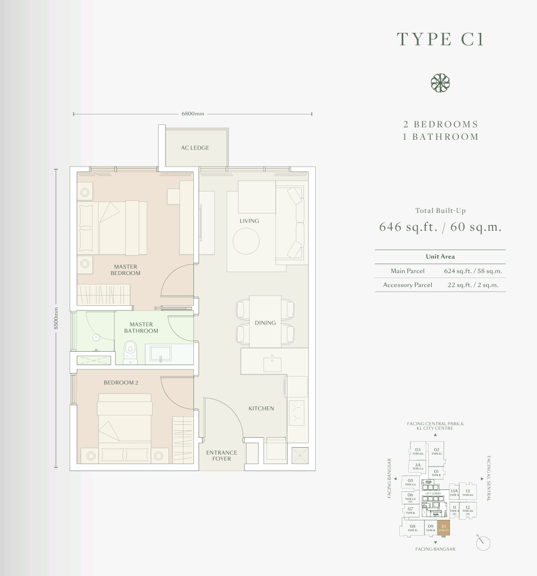 Bangsar New Launch Serviced Apartment - Parkside Residences